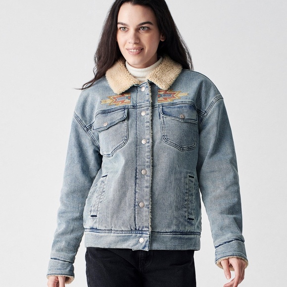 Faherty | Jackets & Coats | Nwt Faherty High Pile Fleece Sherpa Denim ...